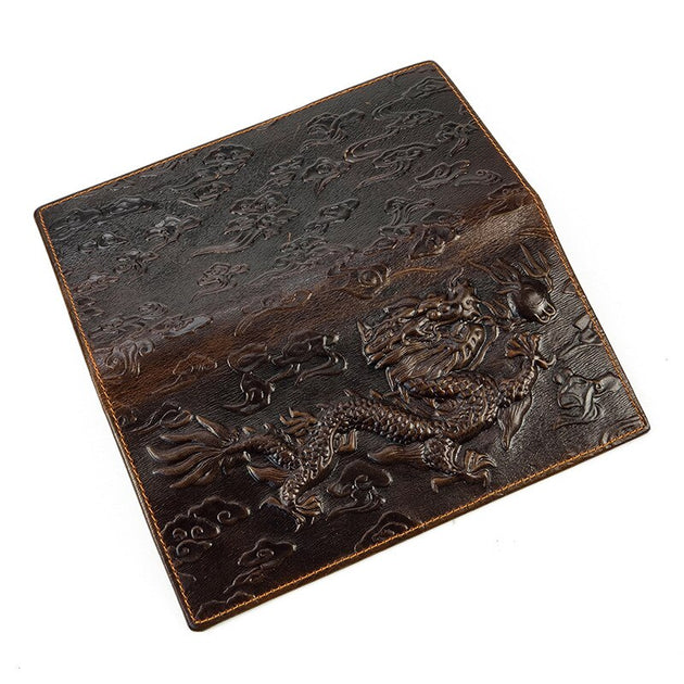 Chinese Dragon Leather Wallet (Jumbo) | Autumn Dragon